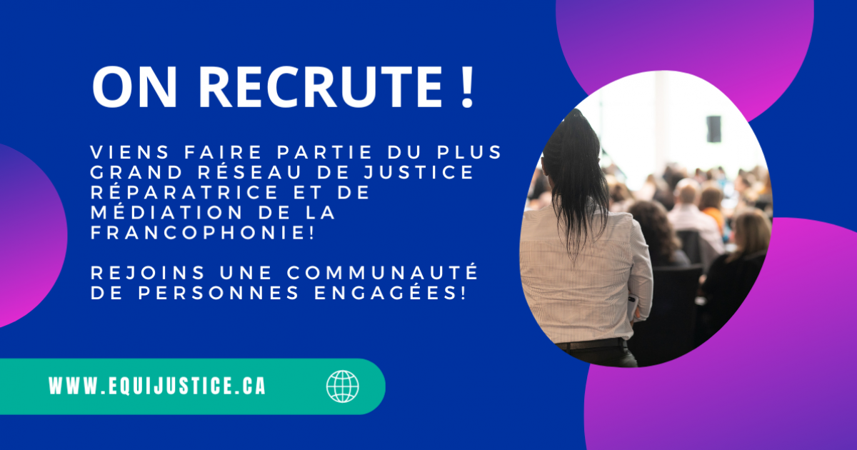 EMPLOI - Intervention & Médiation sociale - Équijustice de la Capitale Nationale - Équijustice